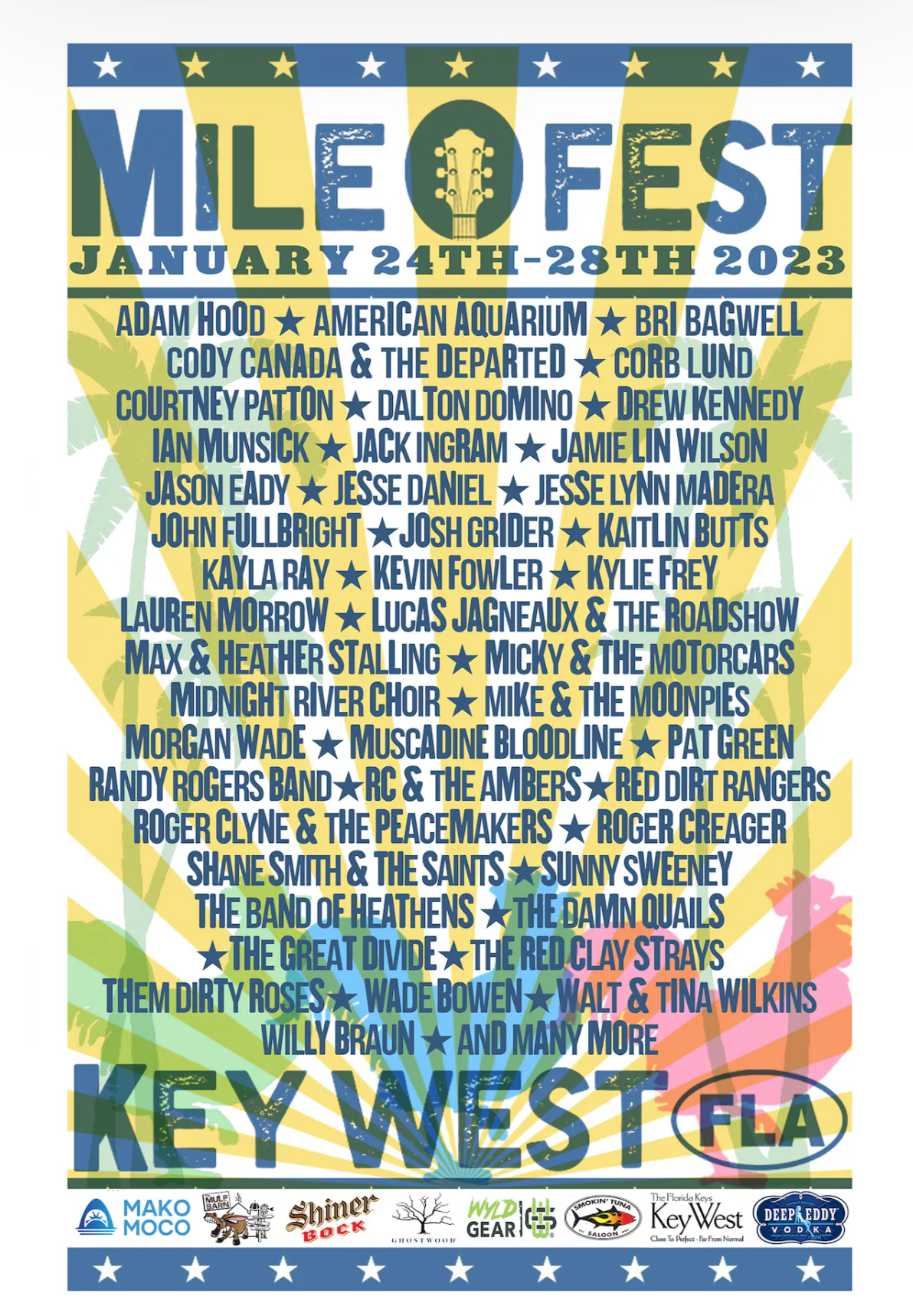 2023 Lineup Poster – Mile 0 Fest