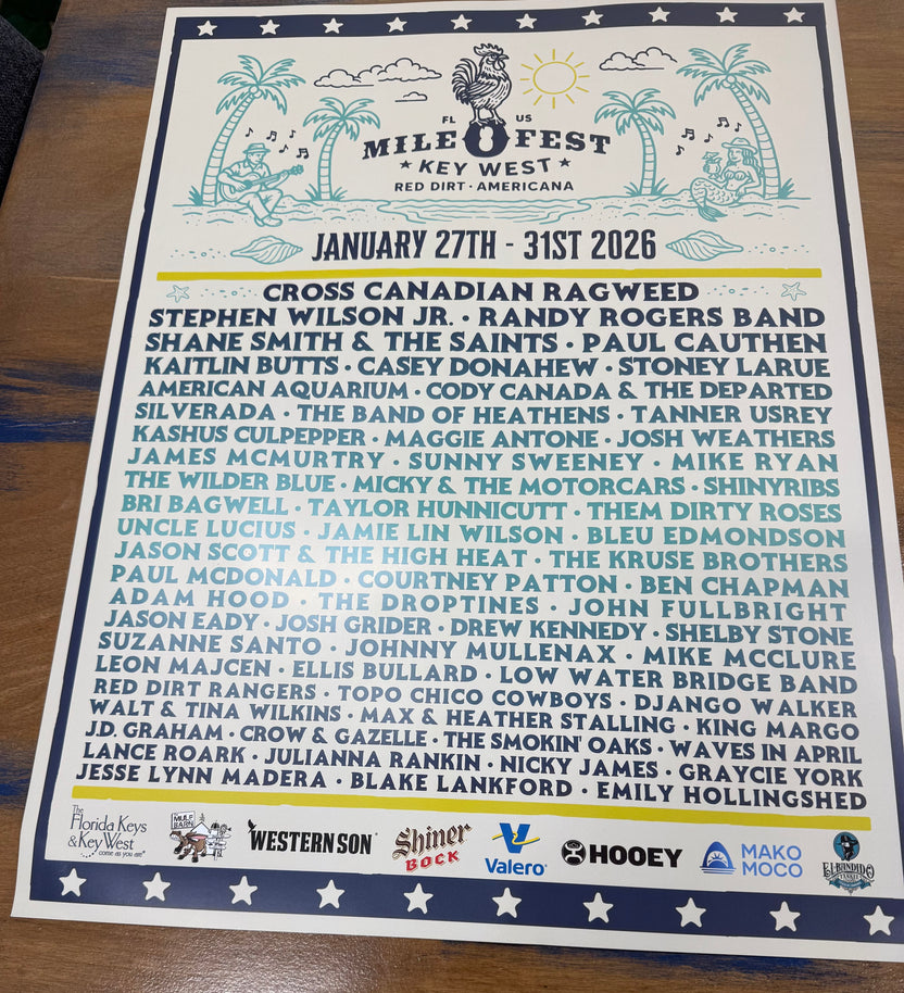 2026 Line-up Poster – Mile 0 Fest